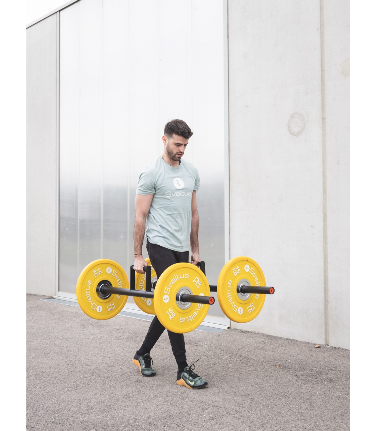 Barres Farmer Walk Sveltus - Pair of transport bars for strength and ...