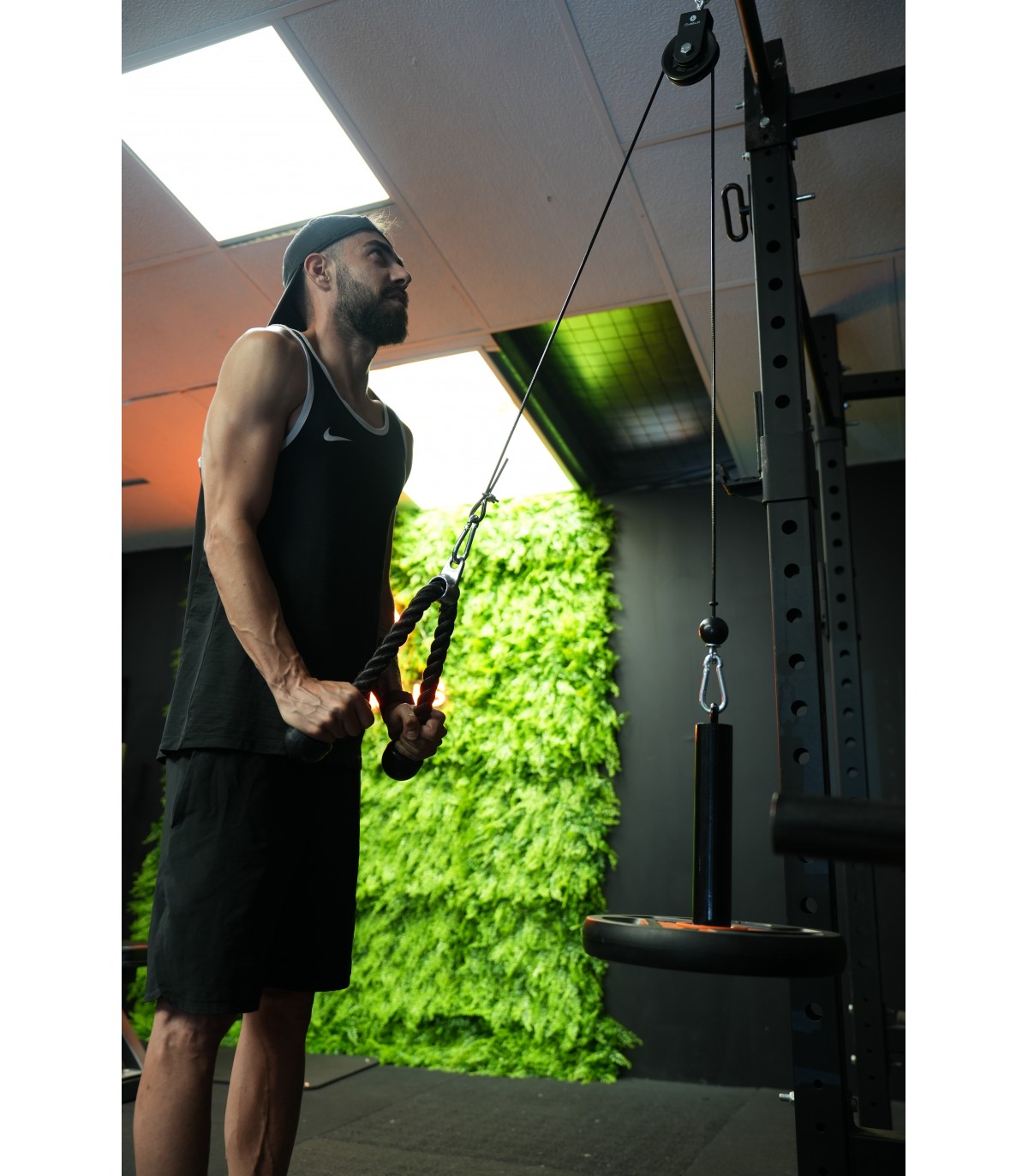 Triceps press down rope